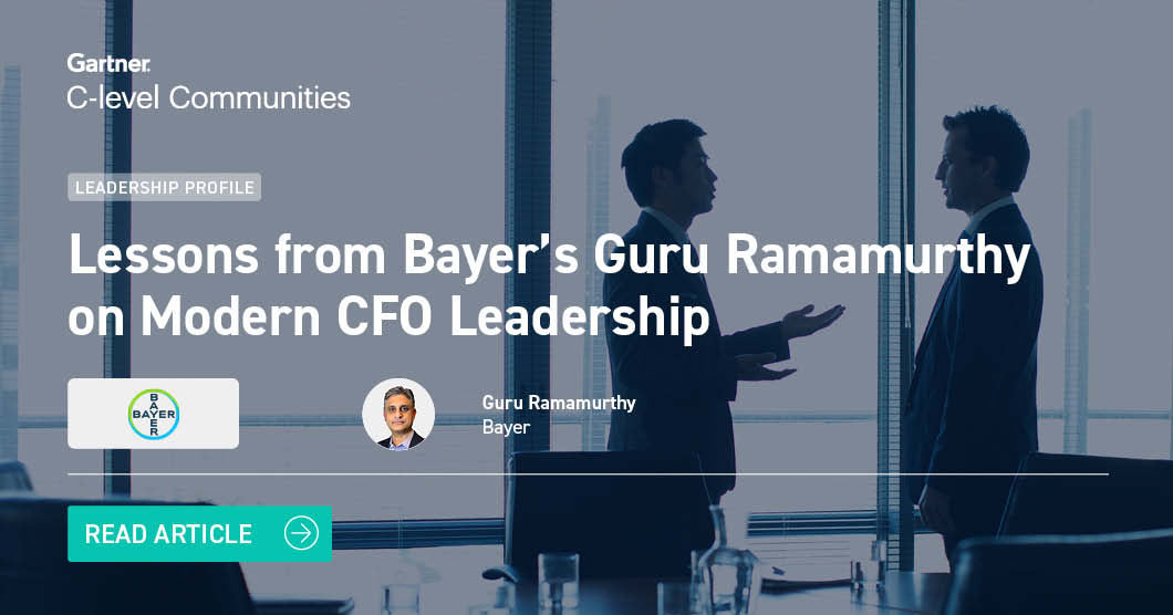 Lessons from Bayer’s Guru Ramamurthy on Modern CFO Leadership