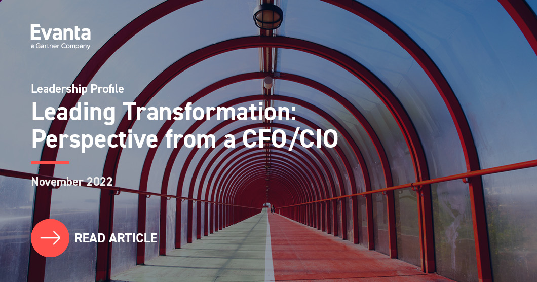 Leading Transformation: Perspective from a CFO/CIO