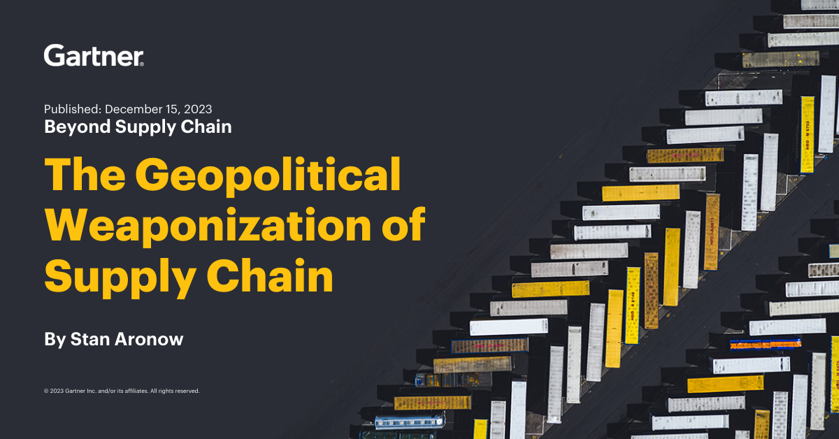 The Geopolitical Weaponization of Supply Chain